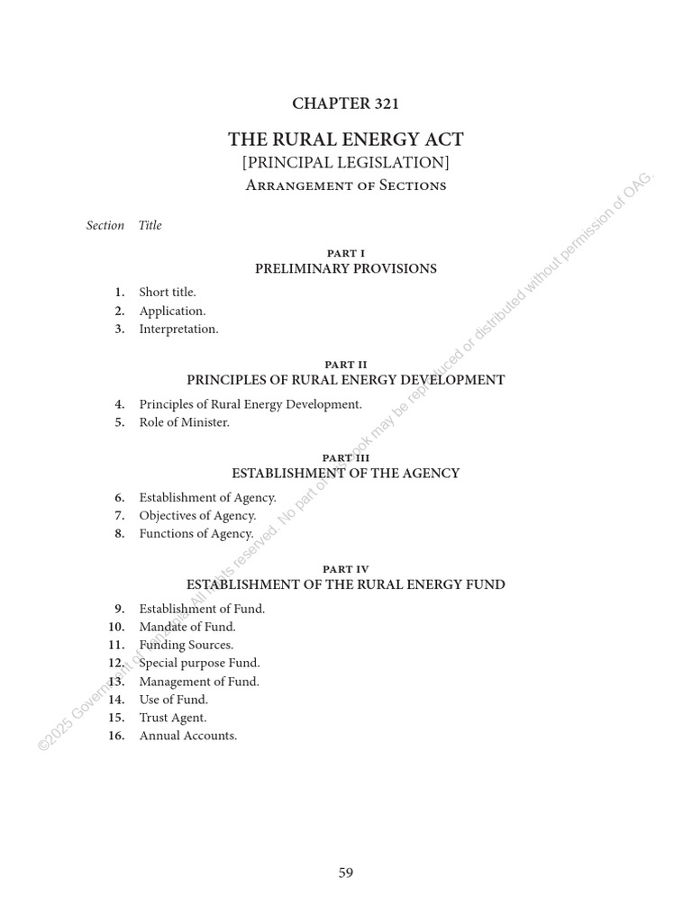 Cap. 321 Rural Energy Act, R.E 2023 | PDF | Economies