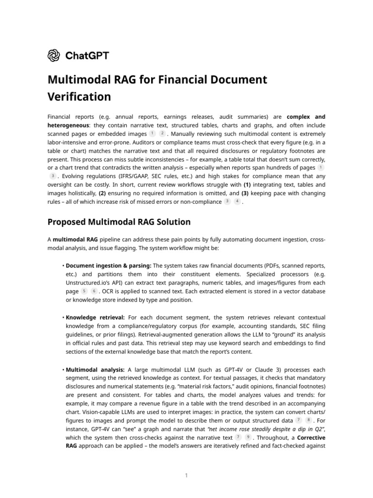 Multimodal RAG for Financial Document Verification | PDF | Computing | Information Science