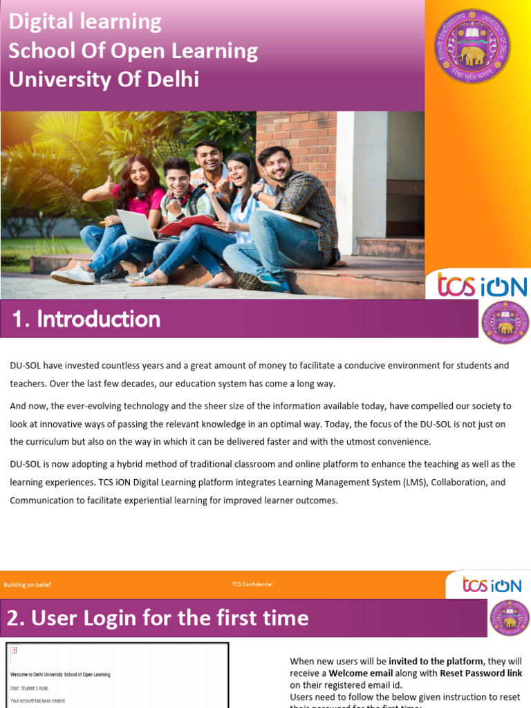 DU-SOL Digital Learning Portal Guide | PDF | Password | Human Communication