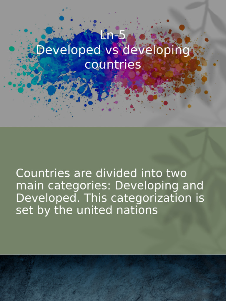 Developed vs Developing Countries Explained | PDF