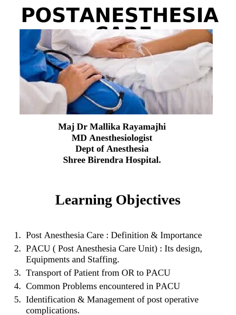 Postoperative Care | PDF | Analgesic | Anesthesia