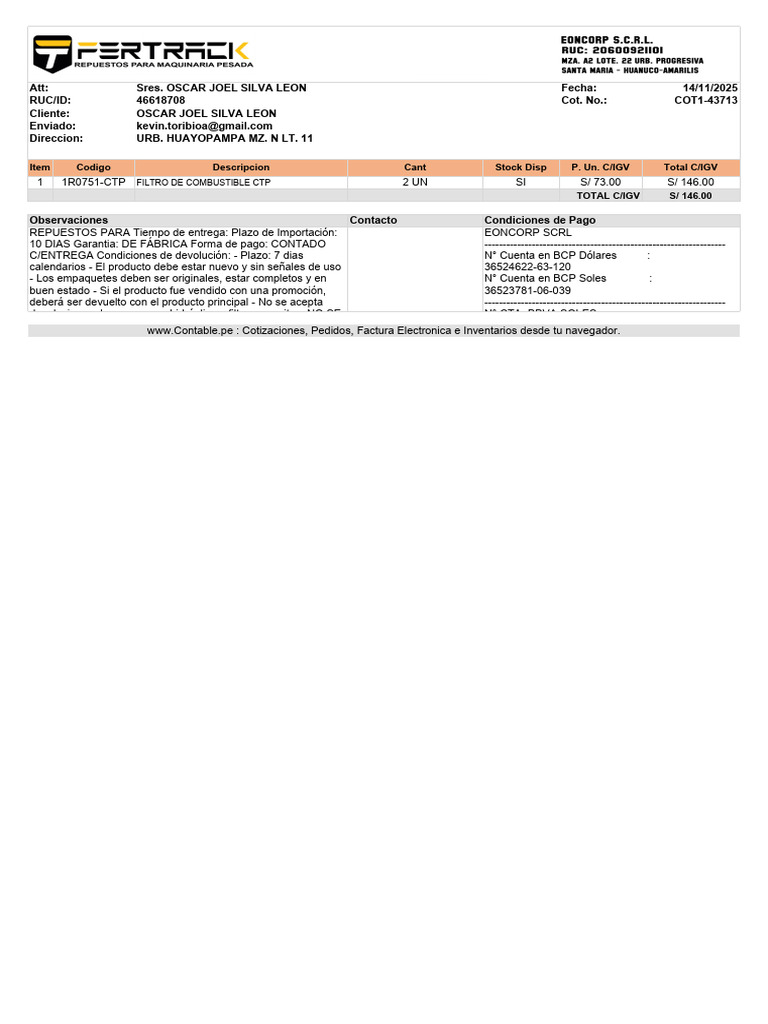 Cot1-43713 Oscar Joel Silva Leon | PDF