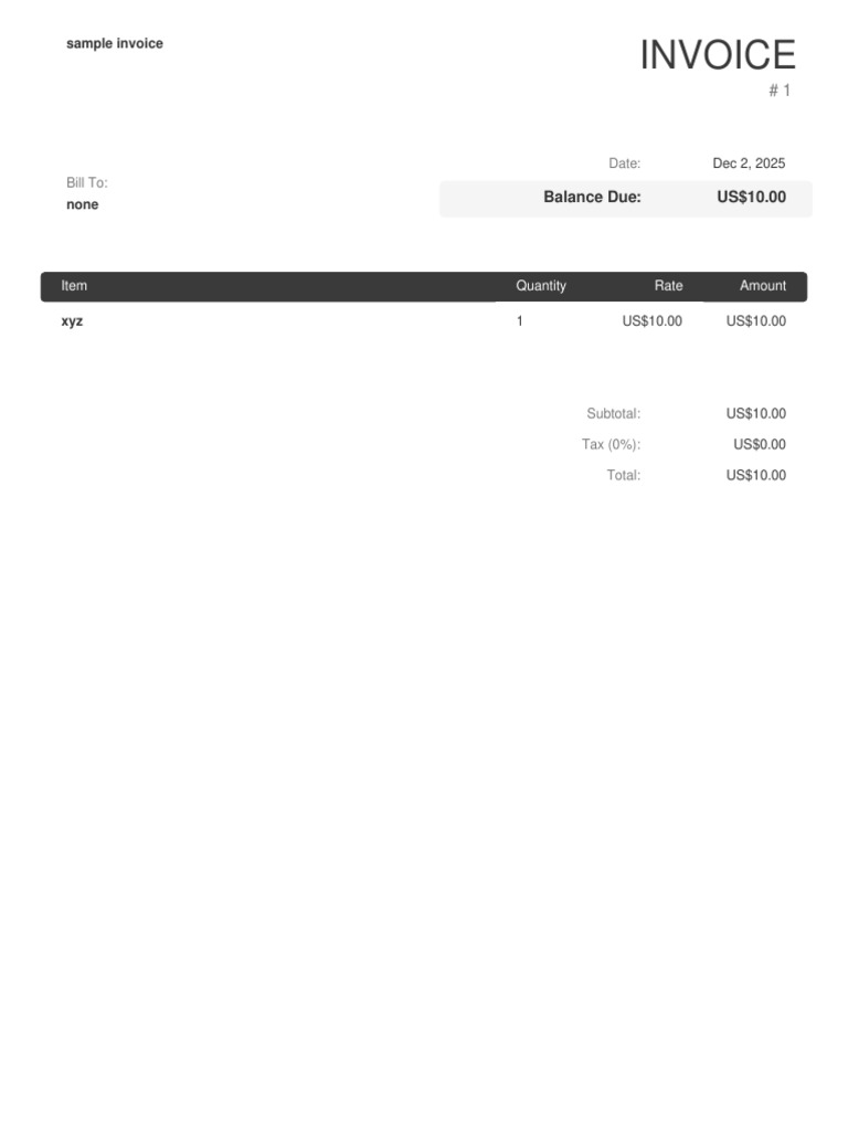 Custom Invoices | PDF