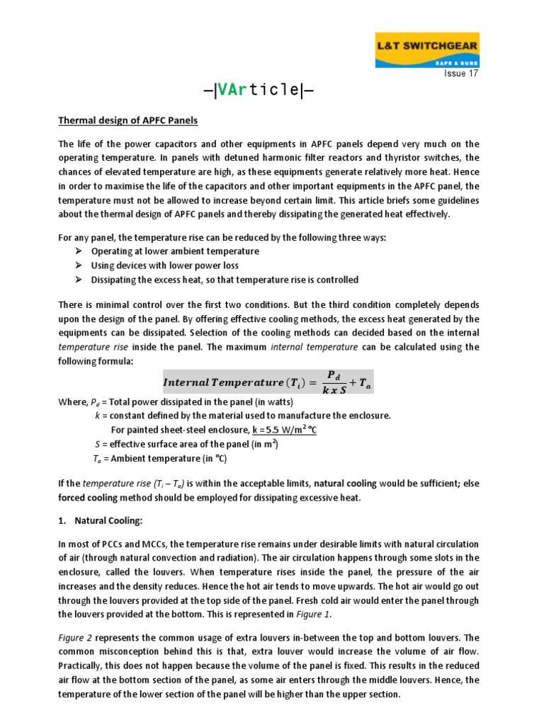 VArticle - Thermal Design of APFC Panels | PDF | Atmosphere Of Earth ...