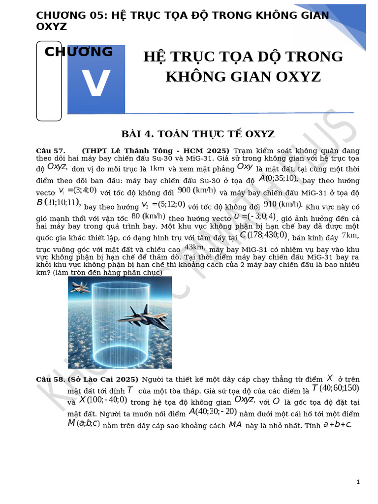 05 - hs - thực Tế Oxyz p3 - Trả Lời Ngắn | PDF