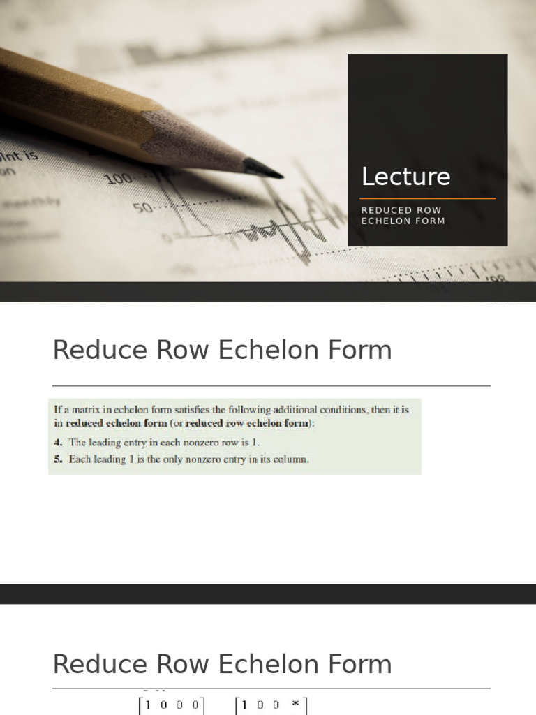 4 Reduced Row Echelon Form 14032024 114918am | PDF