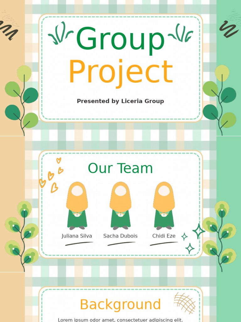 Green Orange Cute Group Project Presentation | PDF