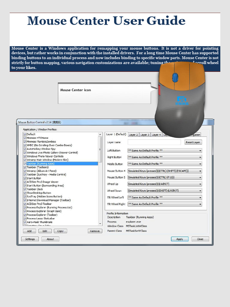 Mouse Center English User Manual Genial | PDF | Keyboard Shortcut ...
