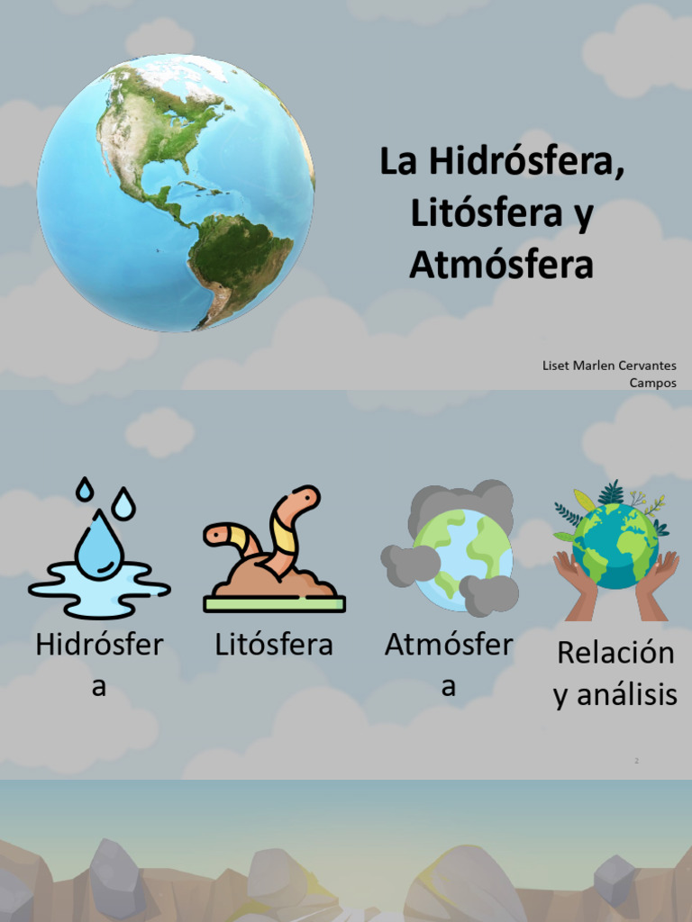 Hidrósfera, Litósfera y Atmósfera: Claves de Vida | PDF | Agua | Tierra