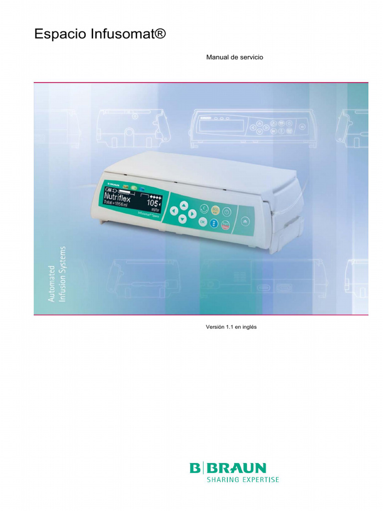 Manual de Servicio Infusomat® Space | PDF | Conector eléctrico ...