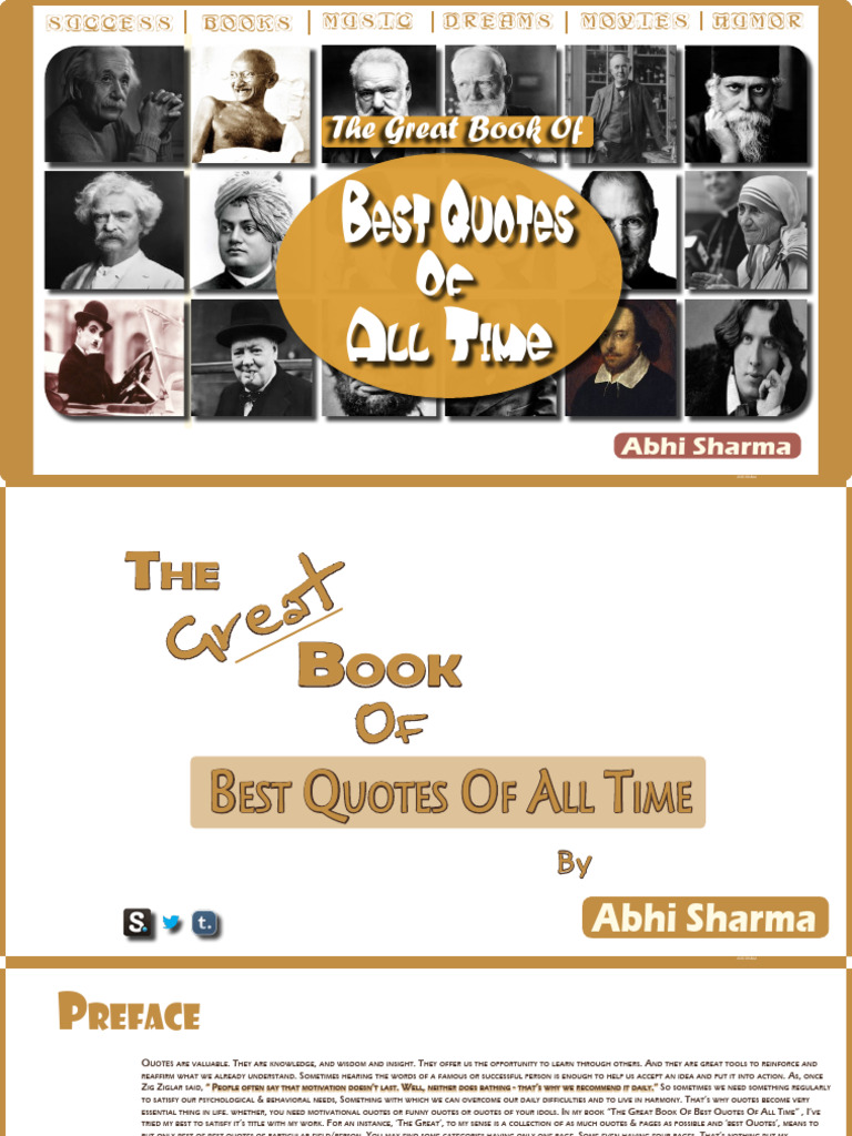 The Great Book of Best Quotes of All Time. ( PDFDrive ) | PDF ...