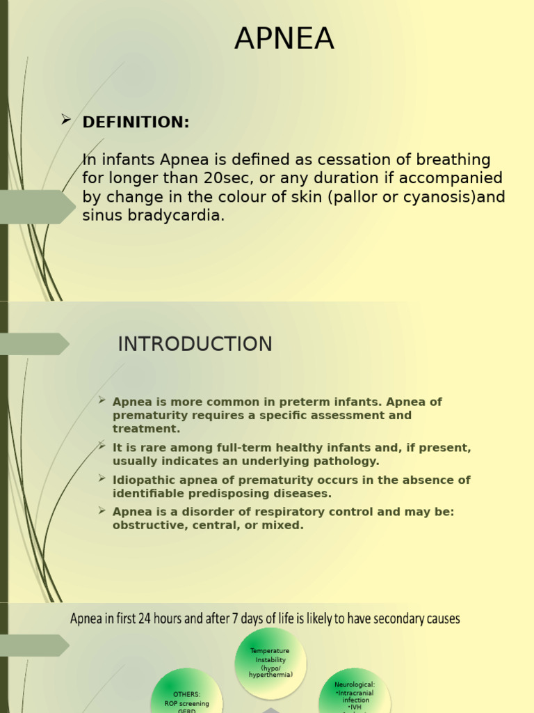 Understanding Infant Apnea Causes & Treatment | PDF | Apnea | Preterm Birth