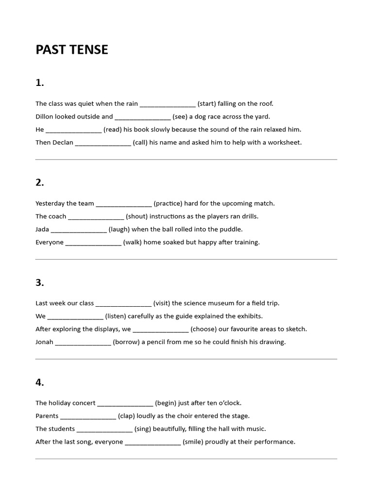 Verb Tenses Practice (Past, Past Continuous, Past Perfect) | PDF