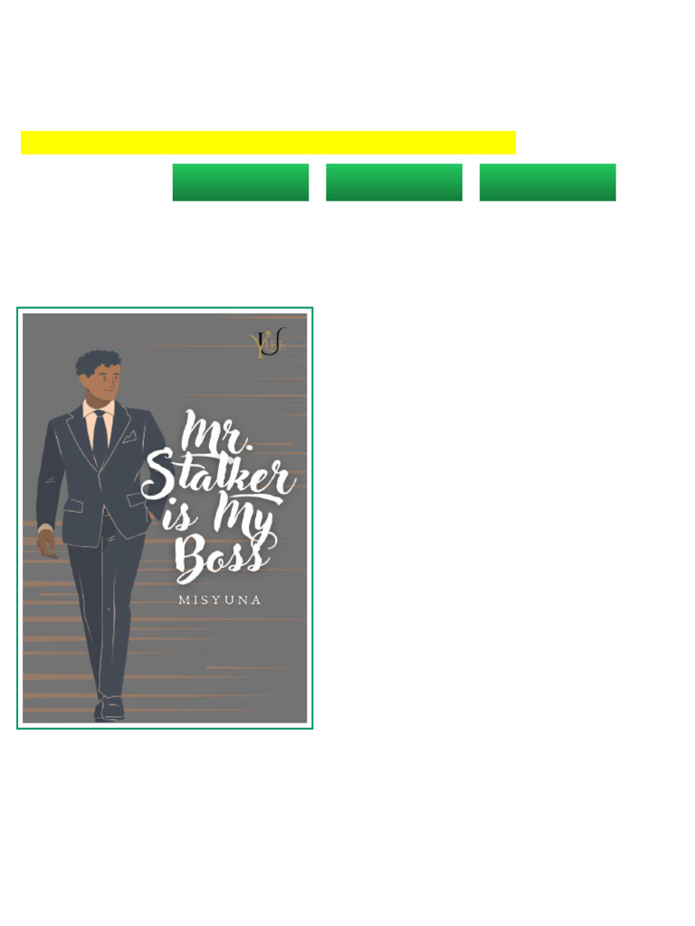 (Ebook) Mr. Stalker Is My Boss by Misyuna Available Instanly | PDF