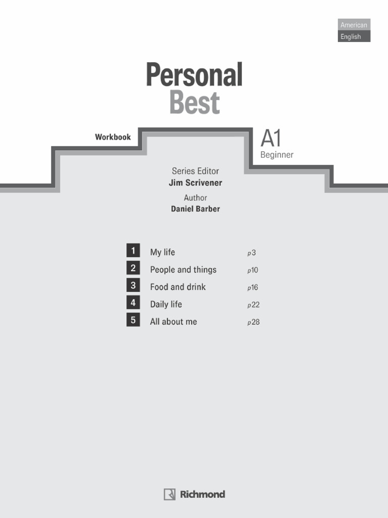 Workbook A1-Unit 1-5 Personal Best | PDF