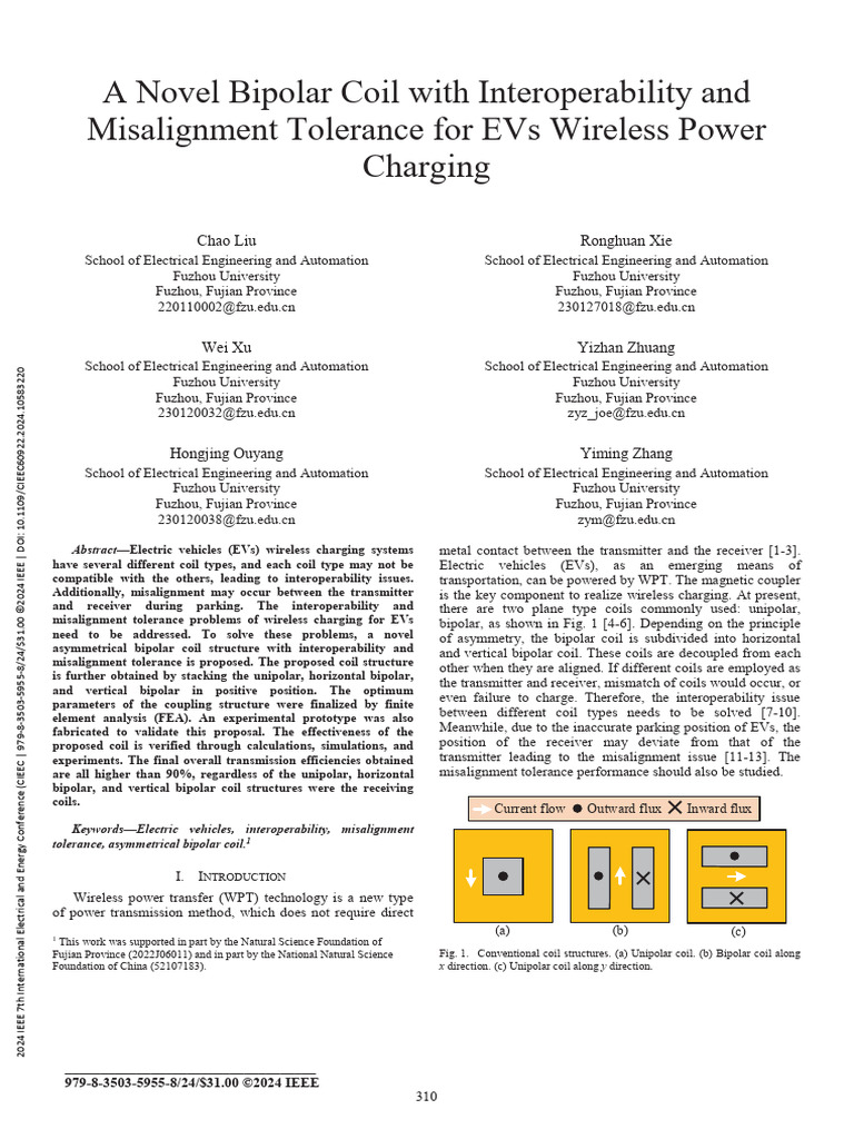 A Novel Bipolar Coil With Interoperability and Misalignment Tolerance ...