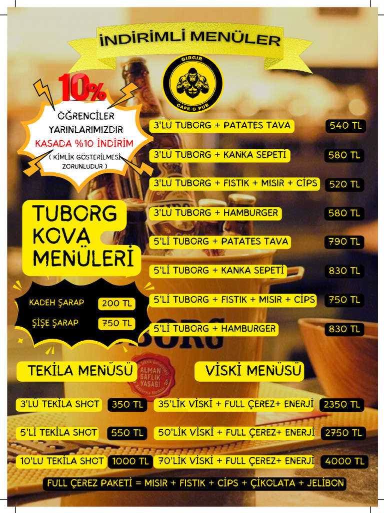 Black Yellow Chalkboard Cafe Menu Landscape (14.5 x 20 Cm) (14.5 x 20 ...