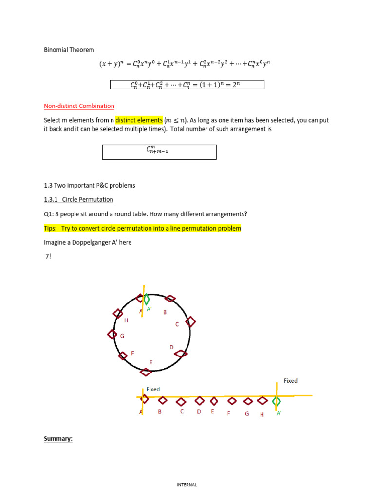 Permutation and Combination1 | PDF | Permutation | Discrete Mathematics