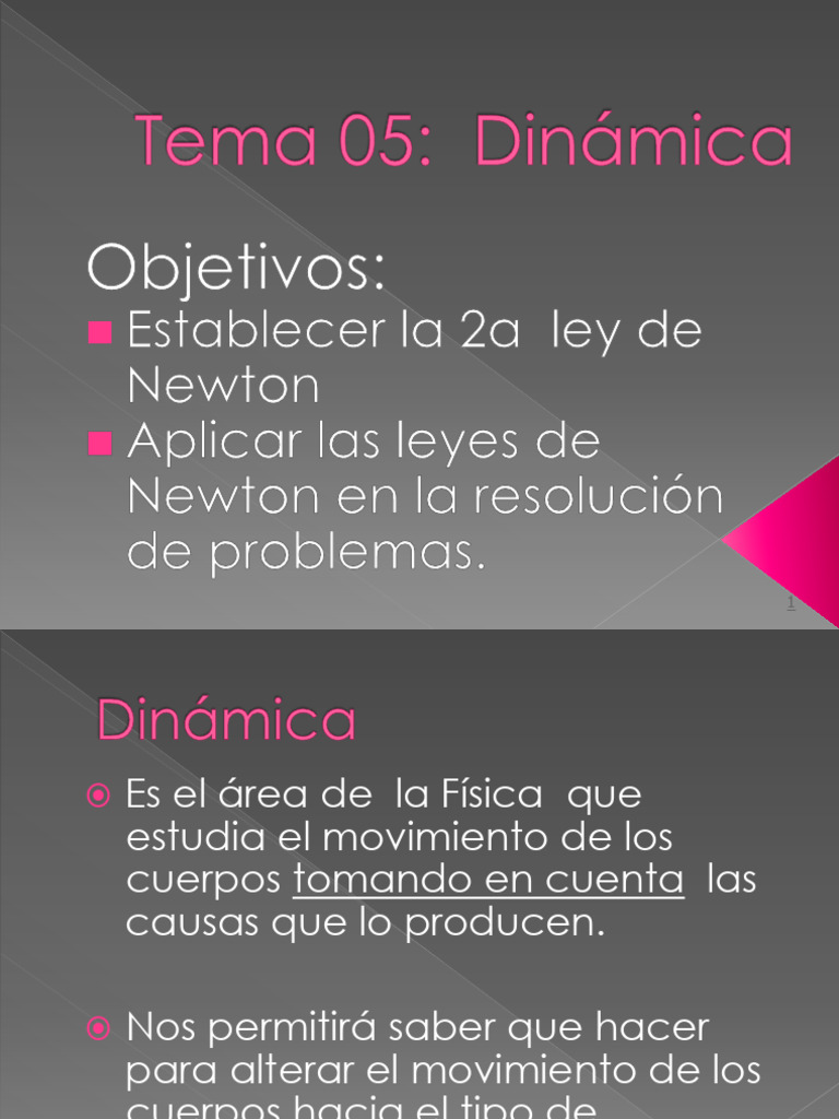 Dinámica Mov Sin Fricción | PDF | Fuerza | Masa