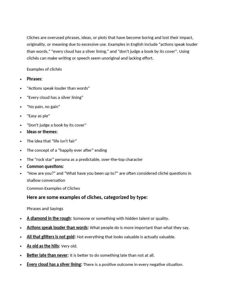 Understanding and Avoiding Clichés | PDF | Psychology