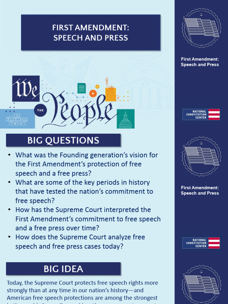 First Amendment: Free Speech Insights | PDF | First Amendment To The ...