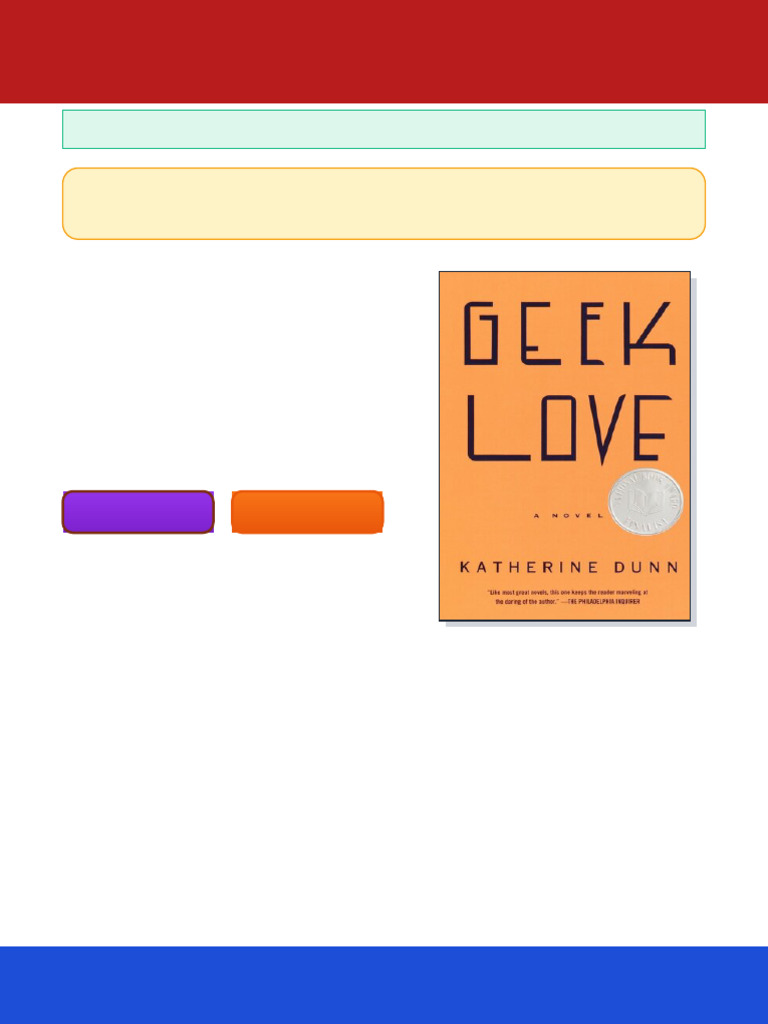 Geek Love Katherine Dunn ebook max edition | PDF