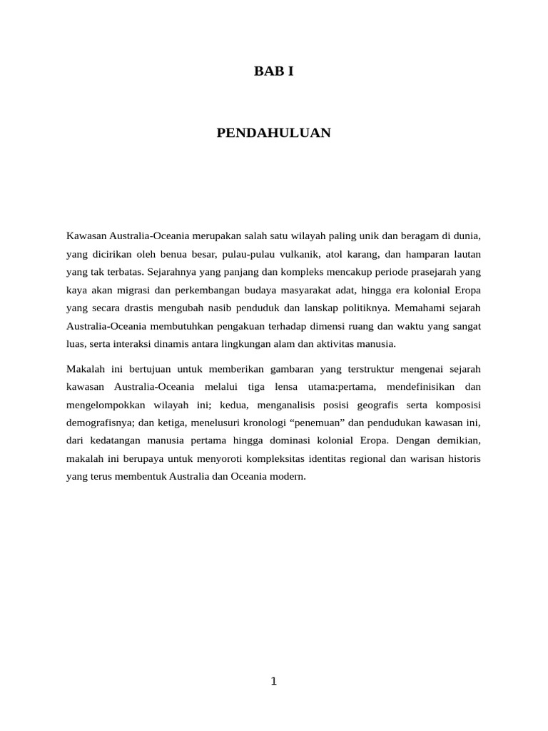 Sejarah dan Geografi Australia-Oceania | PDF