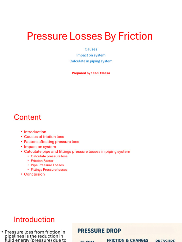 Understanding Friction Pressure Losses | PDF | Fluid Dynamics ...