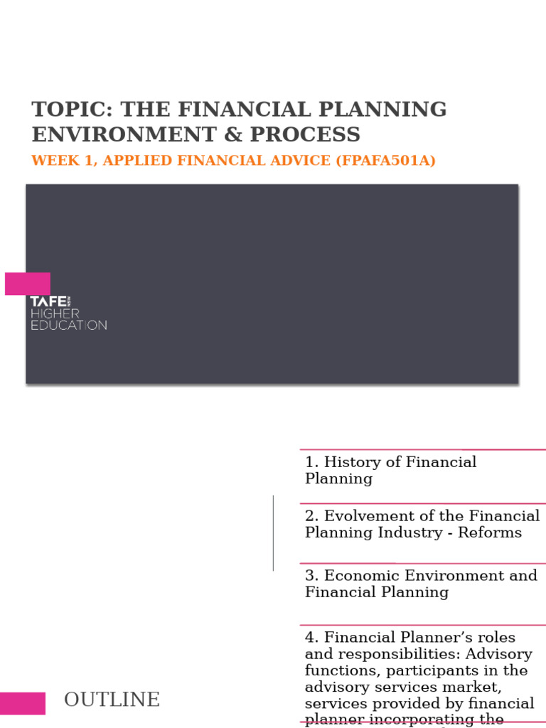 Week 1 Powerpoint - Financial Planning Environment Process | PDF ...
