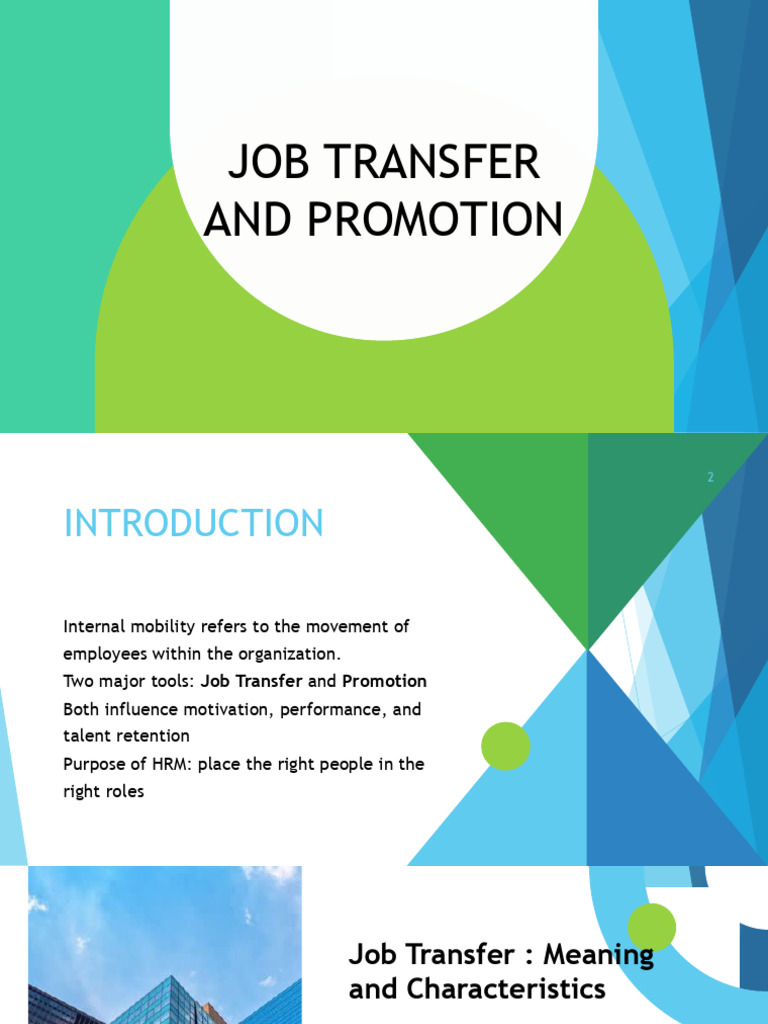 Job Transfer and Promotion in HRM | PDF | Human Resources | Industrial ...