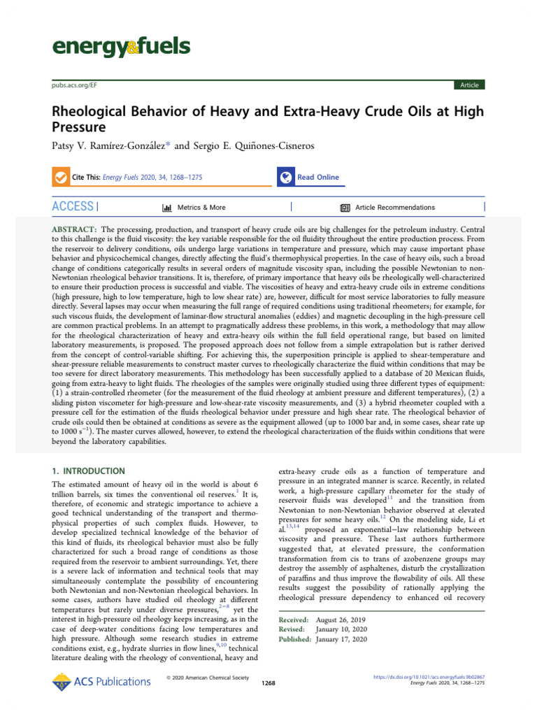 Ramirez-Gonzalez (2020) Rheological Behavior of Heavy and Extra-Heavy ...