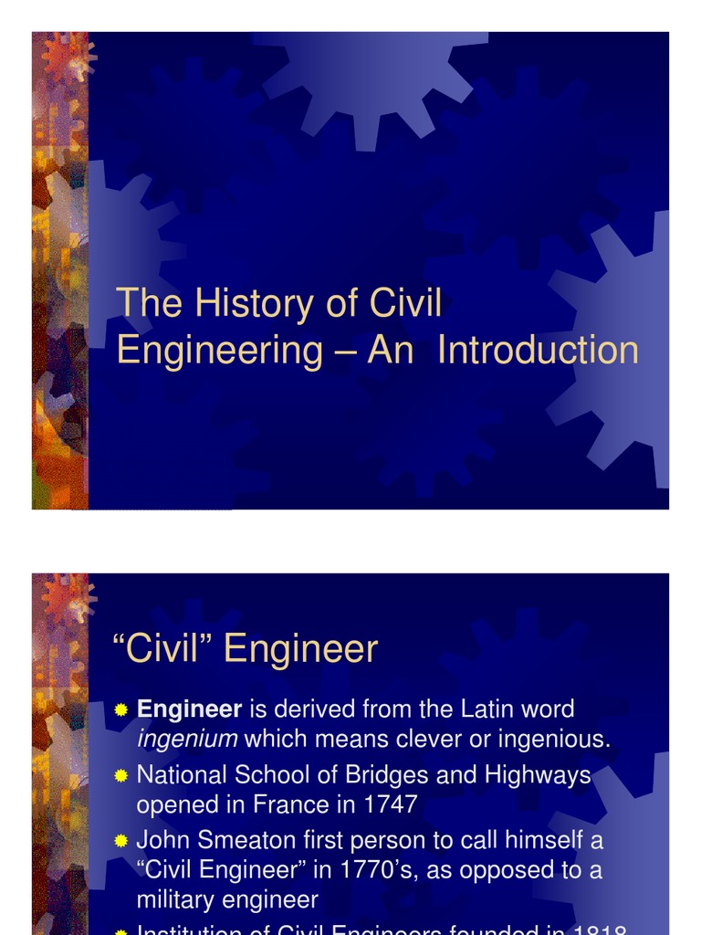 History of Civil Engineering | PDF | Canal | Bridge