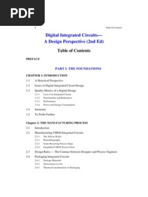 Digital Integrated Circuits A Design Perspective Jm Rabaey Pdf on Sale ...