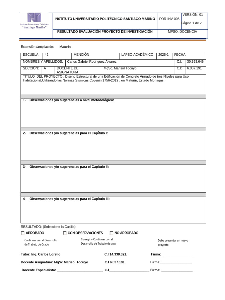 Forma 003 Inv Pi Carlos Rodríguez Pdf