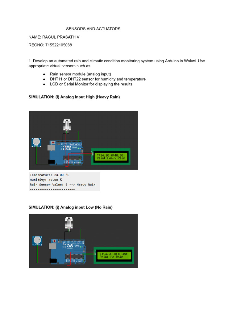 Sensors and Actuators RP | PDF | Arduino | Electrical Engineering