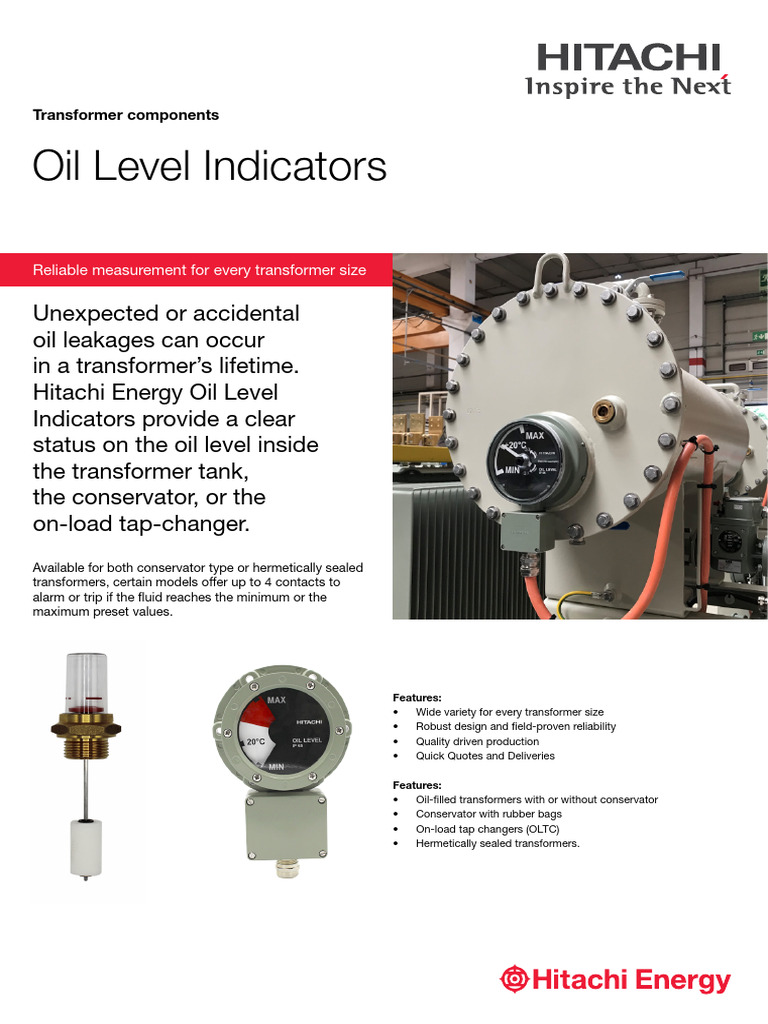 Transformer Oil Level Indicators Guide | PDF | Transformer ...