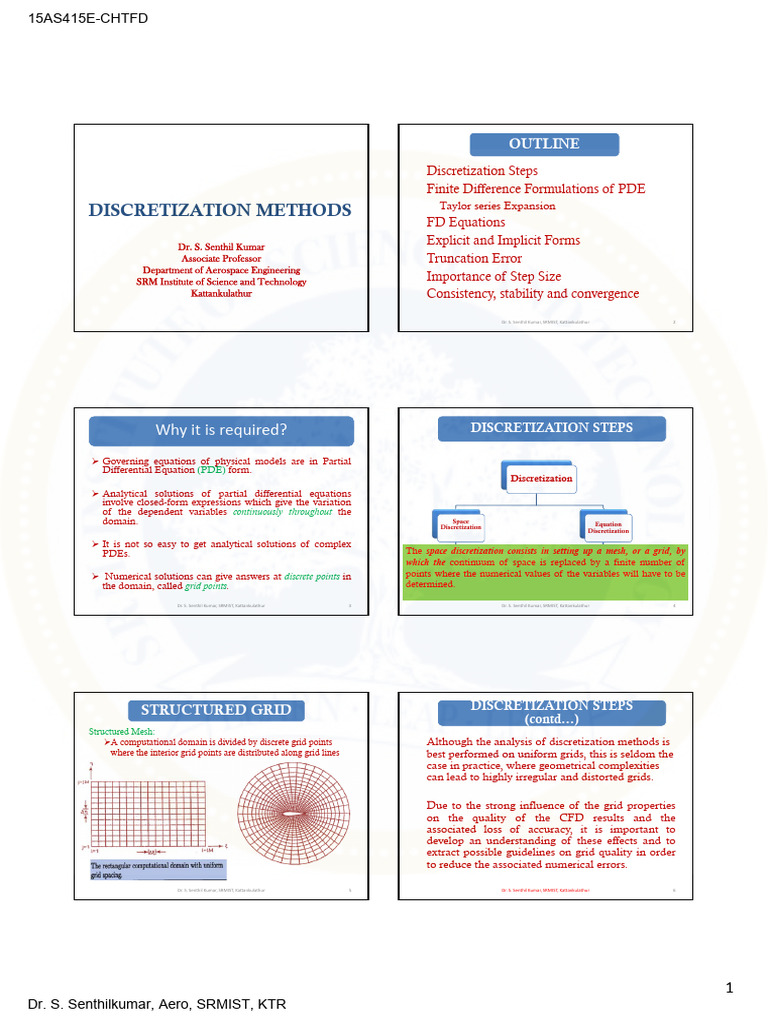 CFD Unit2 M1 FDM Students Slide | PDF | Finite Difference | Partial ...