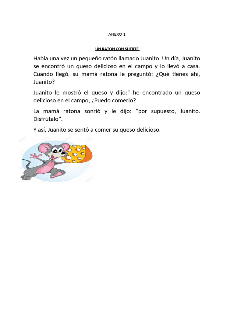 Juanito y su queso delicioso | PDF