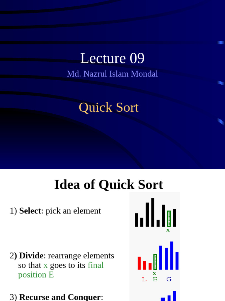 16. Quick Sort | PDF | Algorithms And Data Structures | Algorithms