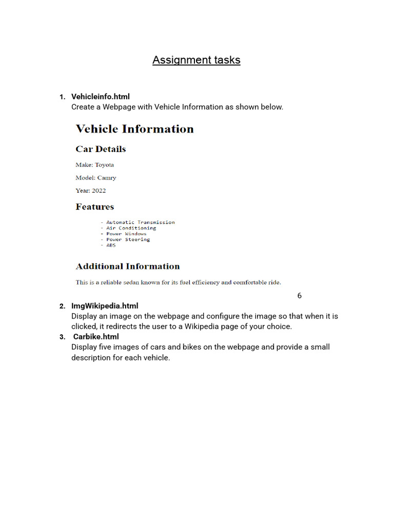 1 HTML Assignments | PDF