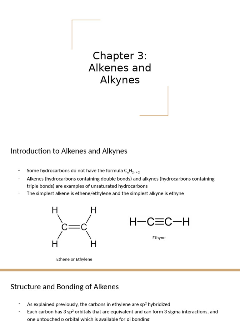 Understanding Alkenes and Alkynes | PDF | Alkene | Chemical Reactions