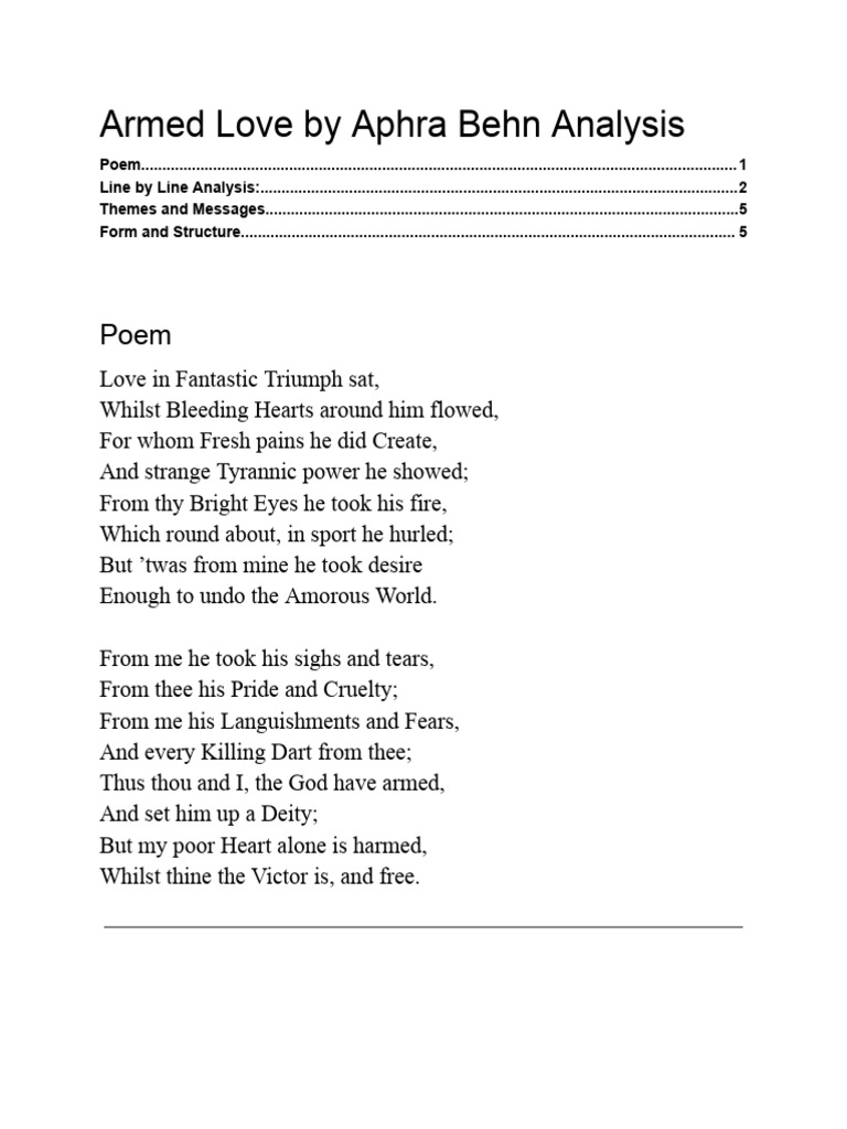 Literature Notes & Analysis | PDF | Cupid