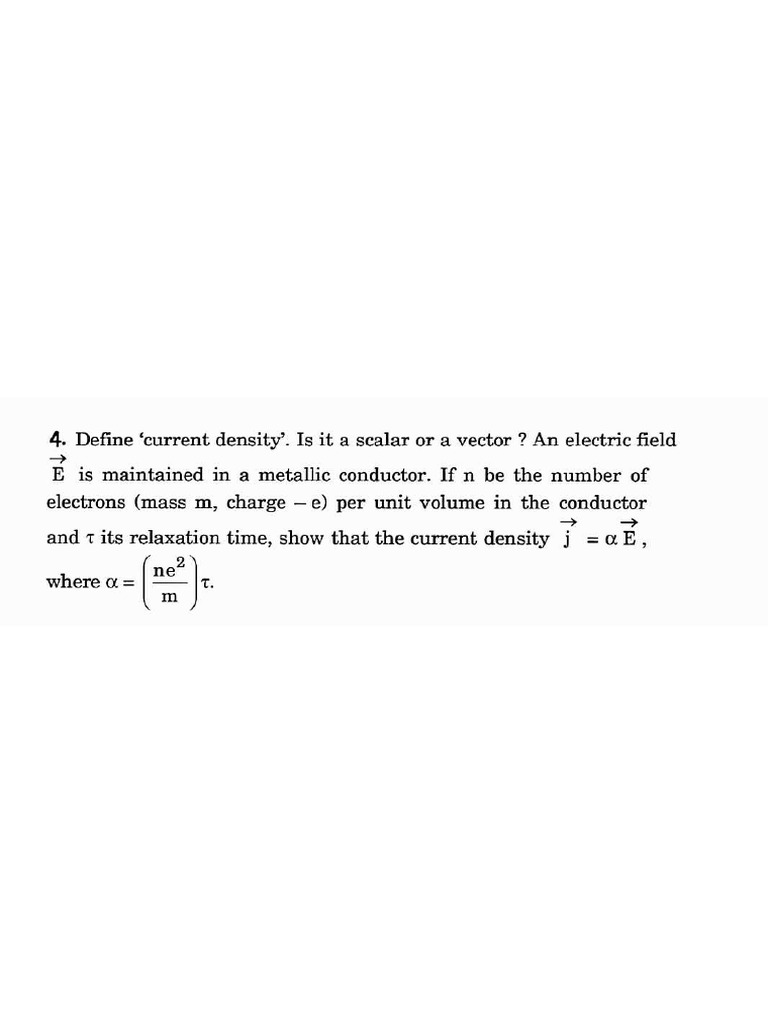 Drift Velocity Questions | PDF