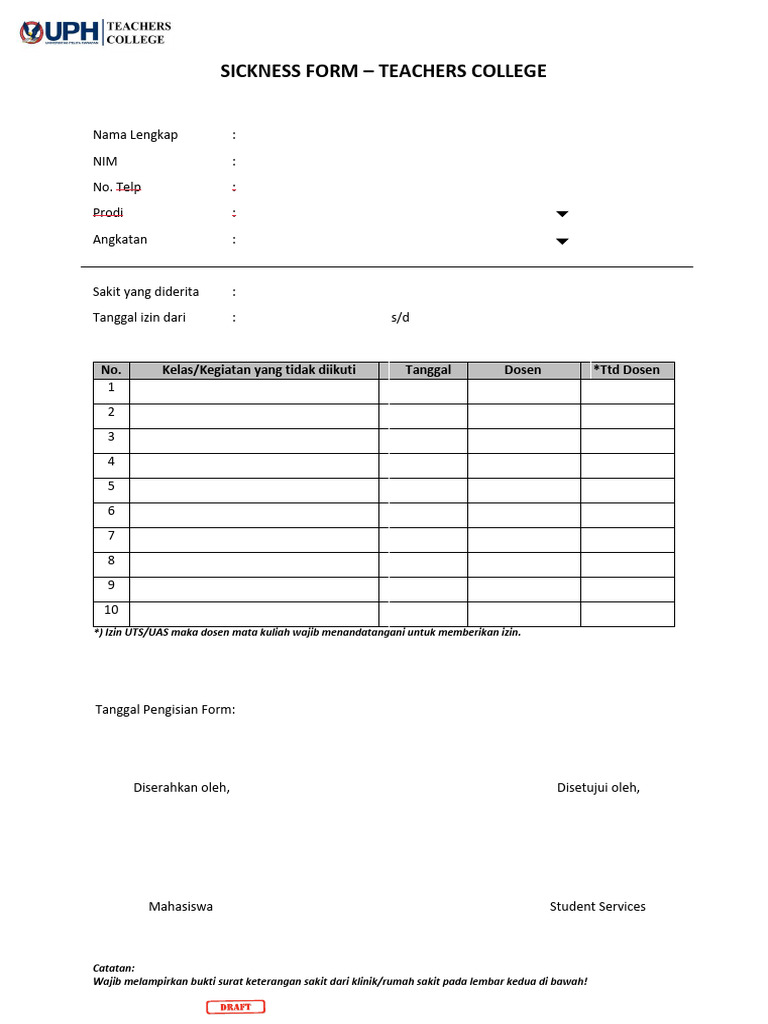 e Sickness Form | PDF