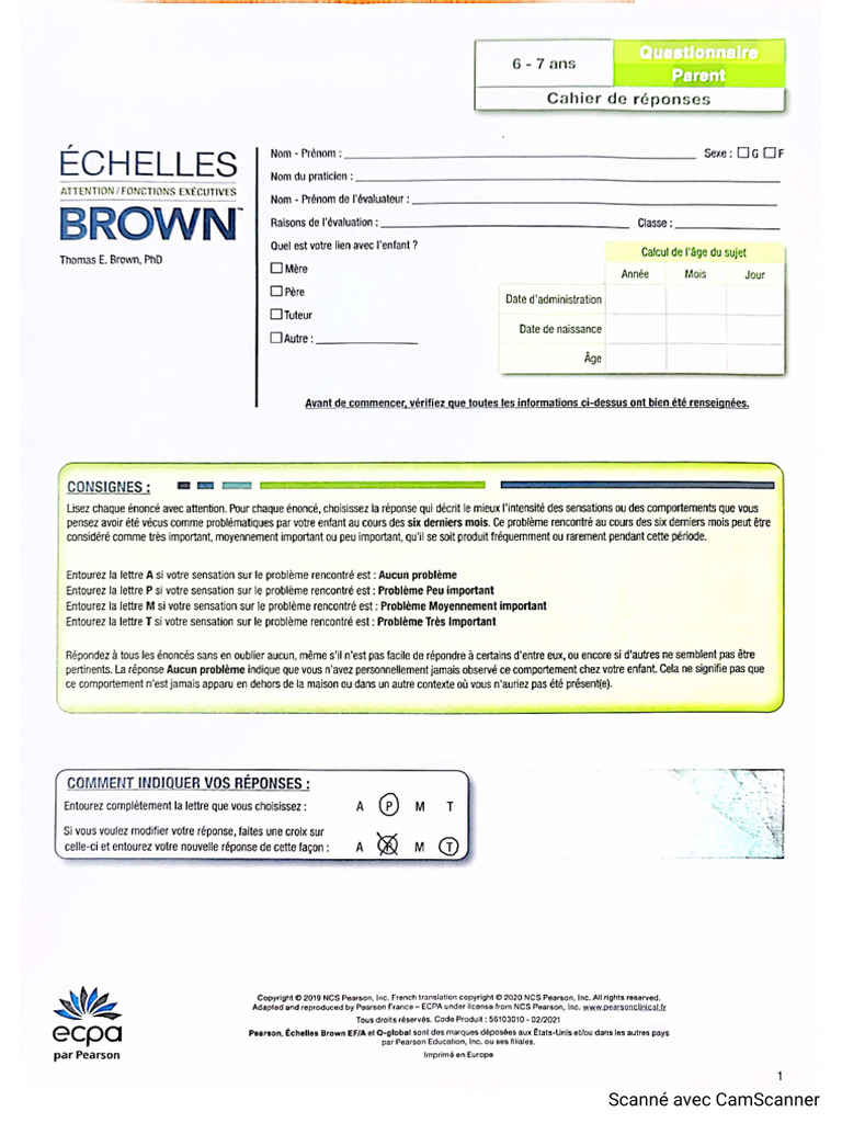 BROWN - 6-7 Ans (Parent) | PDF