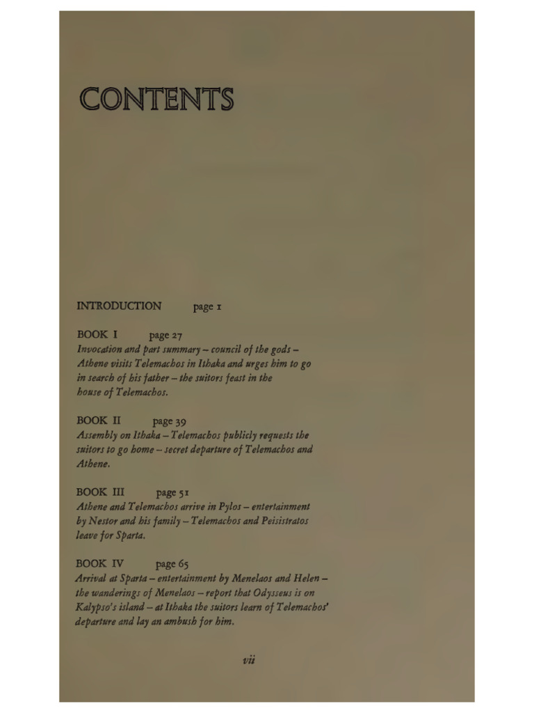 The Odyssey Introduction | PDF
