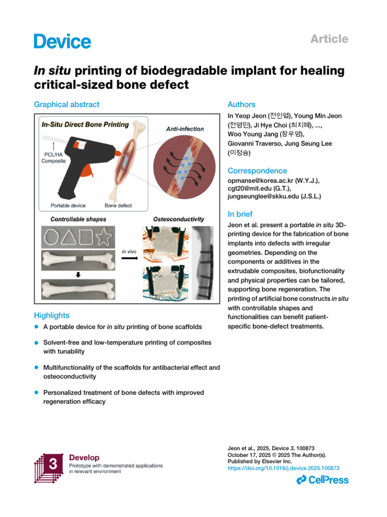 Jeon-2025-In-situ-printing-of-biodegradable-i | PDF | Tissue ...