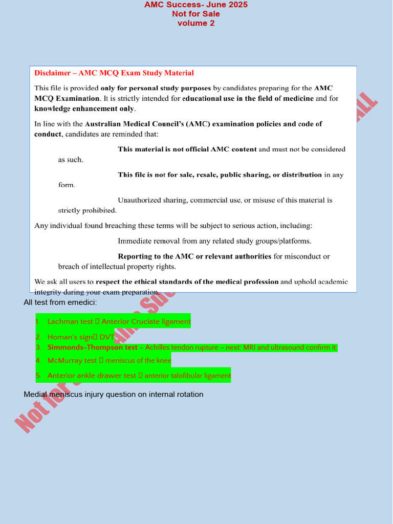 AMC Success MCQ June 2025 Recall Guide | PDF | Childbirth | Hepatitis
