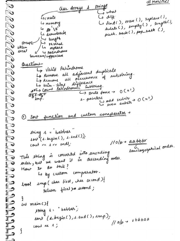 Char Array and Strings | PDF