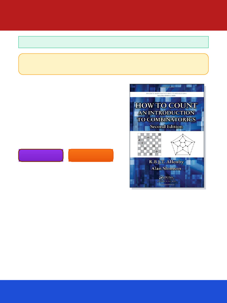 How to Count An Introduction to Combinatorics Second Edition R.B.J.T ...